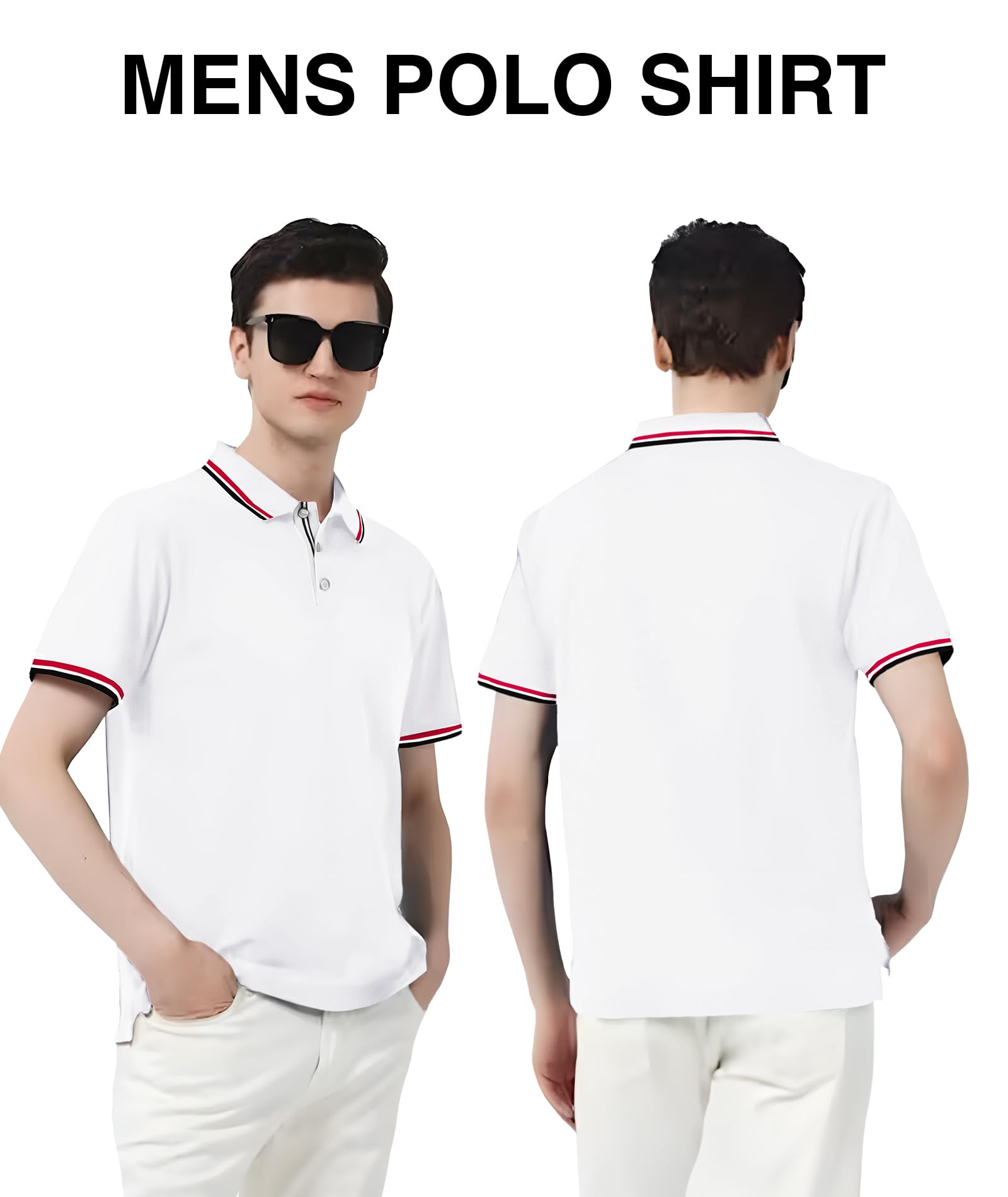 ZITY Mens Polo Shirt Short Sleeve Sports Golf Tennis Shirts for Men Summer Collared Casual Shirt