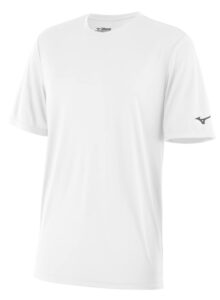 mizuno men's standard nxt short sleeve tee, white, x-large