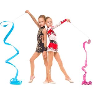 TOSSPER Rhythmic Dance Ribbons Gymnastics Ribbon Streamers Dancing Streamers Twirling for Artistic Dancing Gymnastics Talent Shows