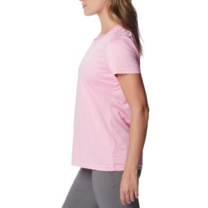 Columbia Women's Hike Short Sleeve Crew, Wild Rose, Large