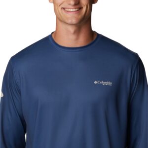 Columbia Men's Terminal Tackle PFG Carey Chen Long Sleeve, Carbon/Ancient Fossil Inshore Trio, Large