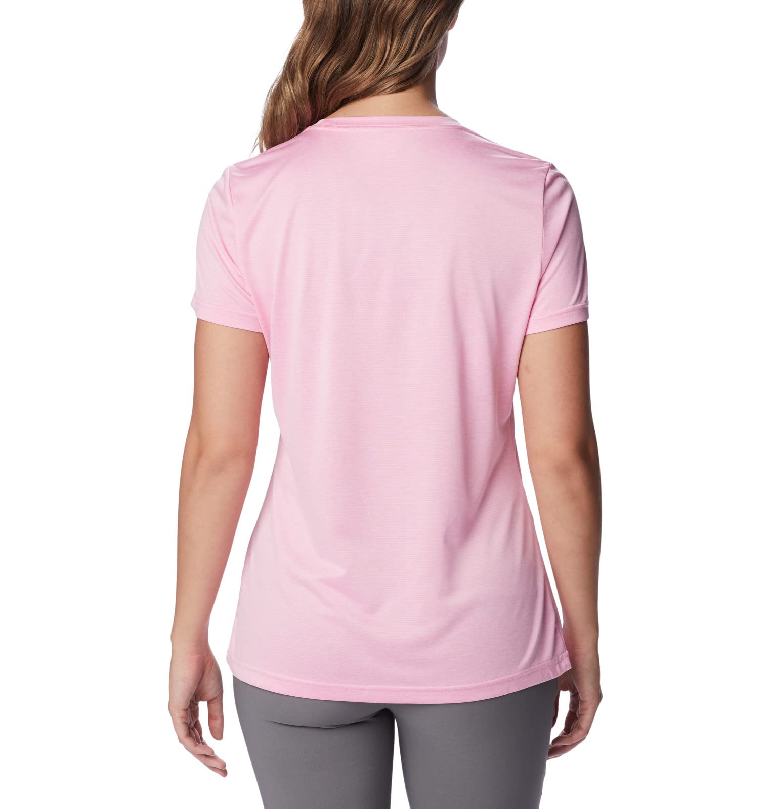 Columbia Women's Hike Short Sleeve Crew, Wild Rose, Large