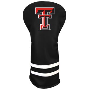 team golf ncaa texas tech vintage driver headcover - printed team golf ncaa vintage driver golf club headcover, form fitting design, retro design with fleece lining for extra club protection