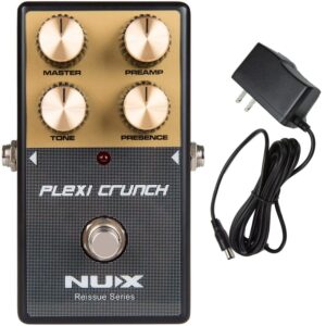 briskdrop nux plexi crunch distortion pedal bundle with power supply golden plexicrunch-psu 0