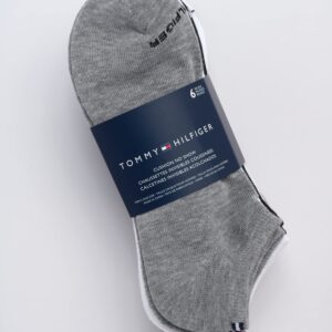 Tommy Hilfiger Men's Athletic Socks - Cushion No Show Ankle Socks (6 Pack), Size Shoe Size 7-12, Grey Assorted