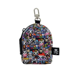 tokidoki kawaii micro backpack keyring, black, small