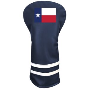 team golf generic texas flag vintage driver headcover - printed team golf vintage driver golf club headcover, form fitting design, retro design with fleece lining for extra club protection