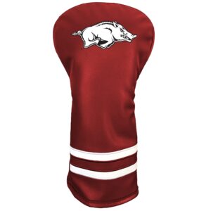 team golf ncaa arkansas vintage driver headcover - printed team golf ncaa vintage driver golf club headcover, form fitting design, retro design with fleece lining for extra club protection