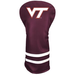 team golf ncaa virginia tech vintage driver headcover - printed team golf ncaa vintage driver golf club headcover, form fitting design, retro design with fleece lining for extra club protection