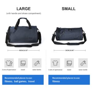 Large Sports Gym Bag for Men Women,Travel Duffel bag with Shoes Compartment,Overnight Tote Bag Workout Bags for Gym