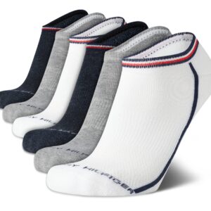 Tommy Hilfiger Men's Athletic Socks - Cushion Low Cut Socks (6 Pack), Size 7-12, Assorted White