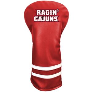 team golf ncaa louisiana - lafayette vintage driver headcover, form fitting design, retro design with fleece lining for extra club protection