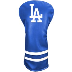 team golf mlb los angeles dodgers vintage driver headcover - printed team golf mlb vintage driver golf club headcover, form fitting design, retro design with fleece lining for extra club protection