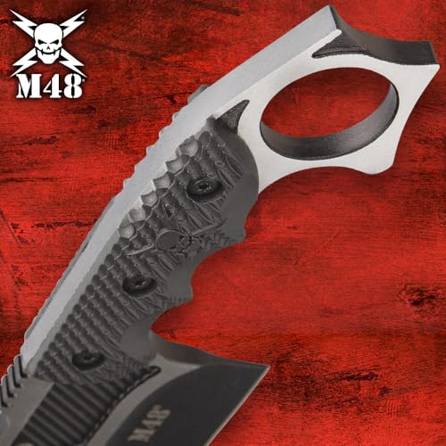 United Cutlery M48 Conflict Cleaver With Vortec Sheath | 2Cr13 Cast Stainless Steel Blade | Injection-Molded Nylon Handle | Karambit-Style Pommel | Vortec Belt Sheath | Great for Chopping and Hacking Jobs | 11 1/4" Overall