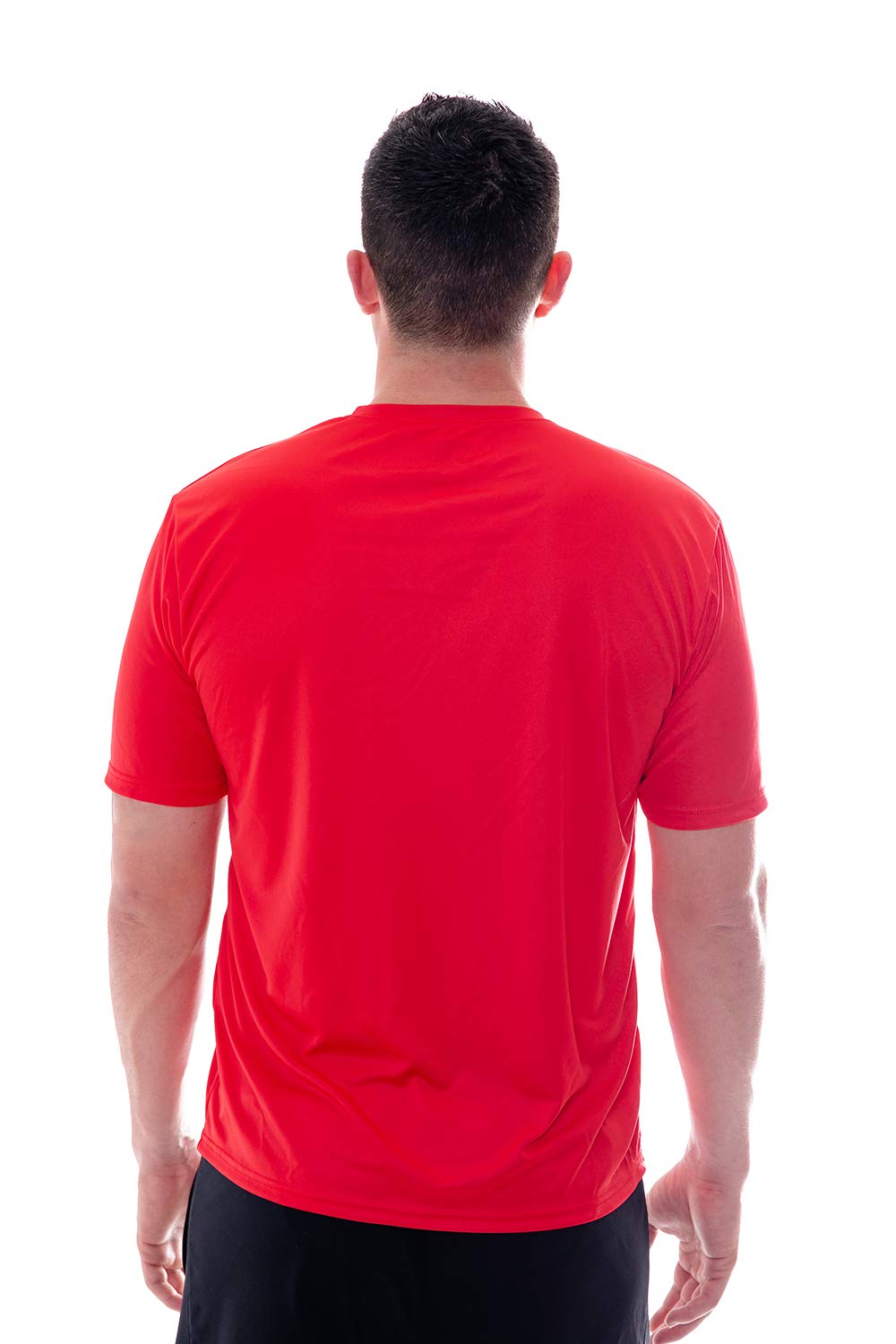 LIFEGUARD Officially Licensed Mens Performance Active Moisture Wicking Cooling Tee Shirt (XL) Red