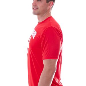 LIFEGUARD Officially Licensed Mens Performance Active Moisture Wicking Cooling Tee Shirt (XL) Red