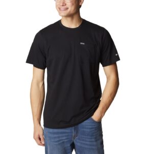 columbia men's thistletown hills pocket tee, black, xx-large