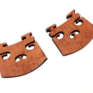 Jiayouy Fitted 4/4 Full Size Violin Maple Bridge with Reference Template Tool Violin Parts Accessories 3Pcs