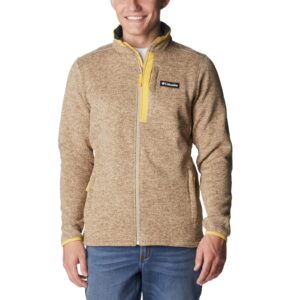 columbia men's sweater weather full zip, ancient fossil heather, large