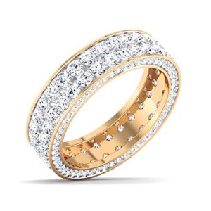 jiana jewels 14k yellow gold 2.57 carat (h-i color, si2-i1 clarity) lab created diamond band ring