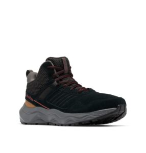 columbia men's plateau venture mid, black/red element, 11.5