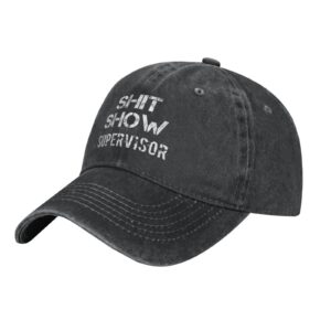 cryptomancy shit show supervisor hat for men baseball caps adjustable hats