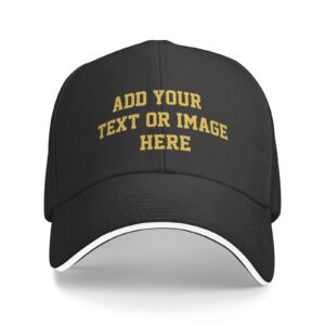 custom hats personalized hat customize baseball cap custom adjustable trucker hat for men & women black