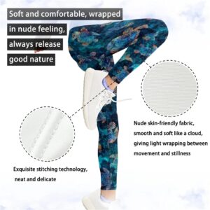 BYCHECAR Sea Turtle Athletic Leggings for Girls Toddler Size 4t-5t Stretch Yoga Dance Tights Kids Sports Workout Compression Skinny Pants Tummy Control