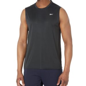 Reebok Men's Standard Workout Ready Sleeveless Tee, Night Black, X-Large