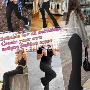 SOFITNIYA High Waisted Flare Leggings Crossover Bootcut Yoga Pants with Pockets for Women