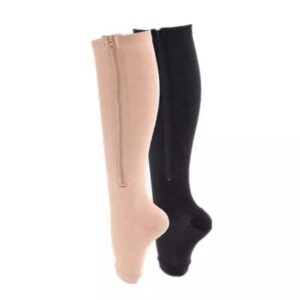 C2 techwear 2 Pairs Open Toe Zippered Compression Socks |Boost Circulation |Comfortable for Everyday Wear and Travel