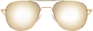 ao original pilot sunglasses - gold - sunflash gold mirror aolite nylon lenses - bayonet temple - polarized - 52-20-140