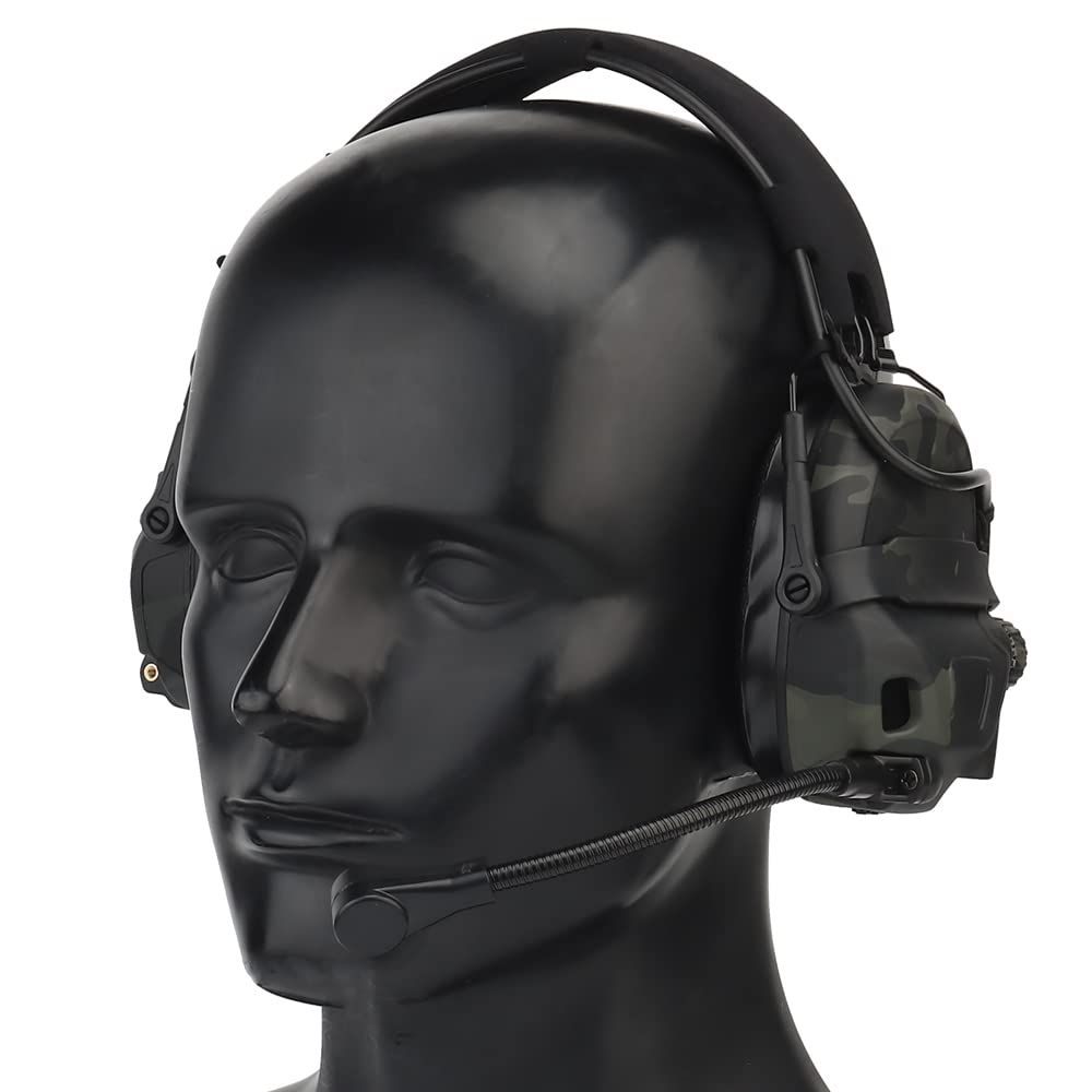 GYDEHUTJ GEN 6 Tactical Headset Shooting Noise Reduction Ear Muff for OPS Core ARC and Wendy M-LOK Helmet Head Mounted 2 in 1