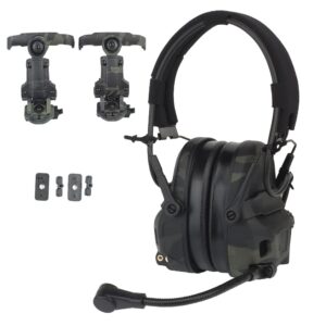 gydehutj gen 6 tactical headset shooting noise reduction ear muff for ops core arc and wendy m-lok helmet head mounted 2 in 1