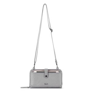 The Sak Womens Iris Large Smartphone Crossbody cross body handbags, Light Smoke Leaf Embossed, One Size US