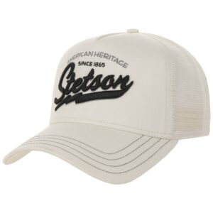 stetson since 1865 trucker cap men cream white one size