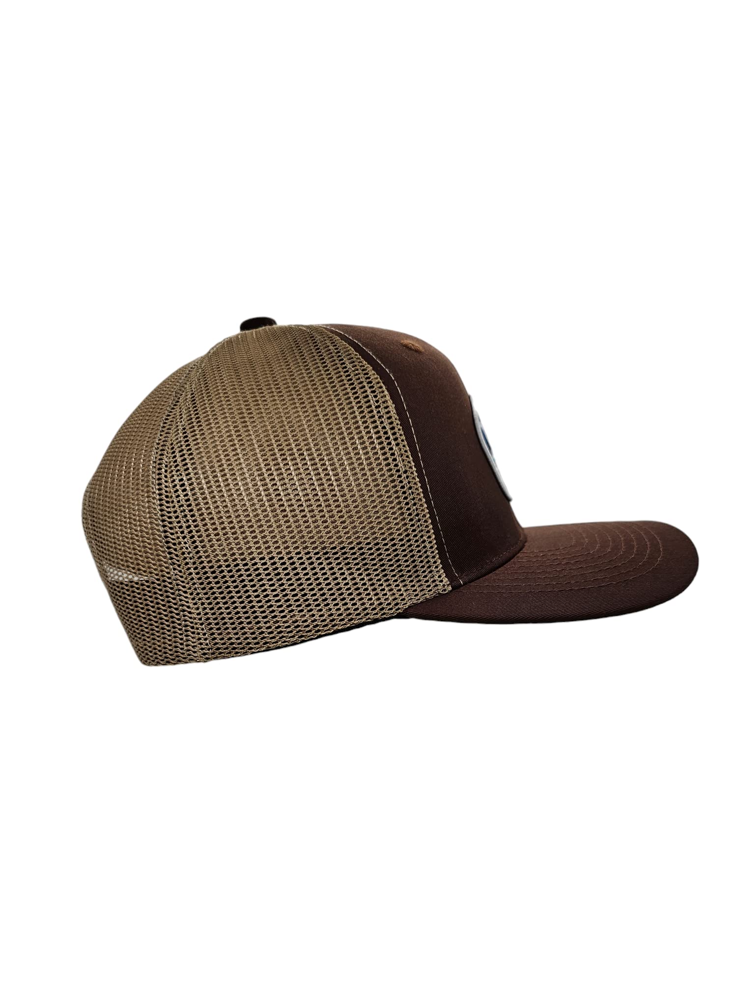 Glacier Trucker Hat w/National Park Woven Patch (Brown/Tan)