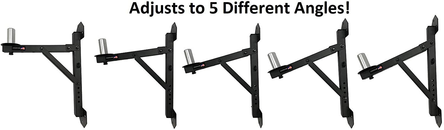 Cedarslink PA Speaker Wall Mount Brackets - 2 Pro-Audio Stands Post Holder DJ Stage Aluminum Peg Mount! Over 200 LB. Capacity!