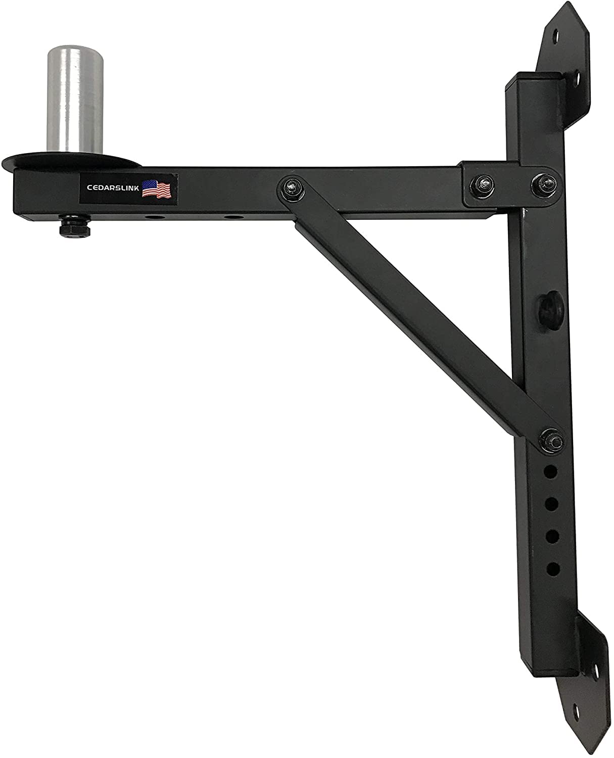 Cedarslink PA Speaker Wall Mount Brackets - 2 Pro-Audio Stands Post Holder DJ Stage Aluminum Peg Mount! Over 200 LB. Capacity!