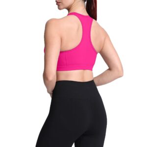 Aoxjox Twist Sports Bras for Women Workout Fitness Training Elegance V Neck Racerback Yoga Crop Tank Top (Rose Red, Small)