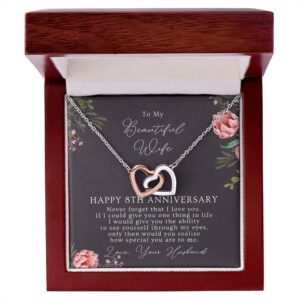 8th wedding anniversary wife gift – 8th anniversary necklace gift for wife – 8 year wedding jewelry gift for her – 8 year anniversary wedding present – 8thv4-ih1