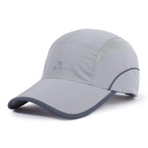 kozinu running hat mesh sports cap lightweight quick drying runner cap for men women gray