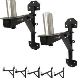 Cedarslink PA Speaker Wall Mount Brackets - 2 Pro-Audio Stands Post Holder DJ Stage Aluminum Peg Mount! Over 200 LB. Capacity!