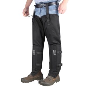 qogir snake guard protection chaps: snake bite protection for ankle to thigh snake chaps, full hunting protection for legs