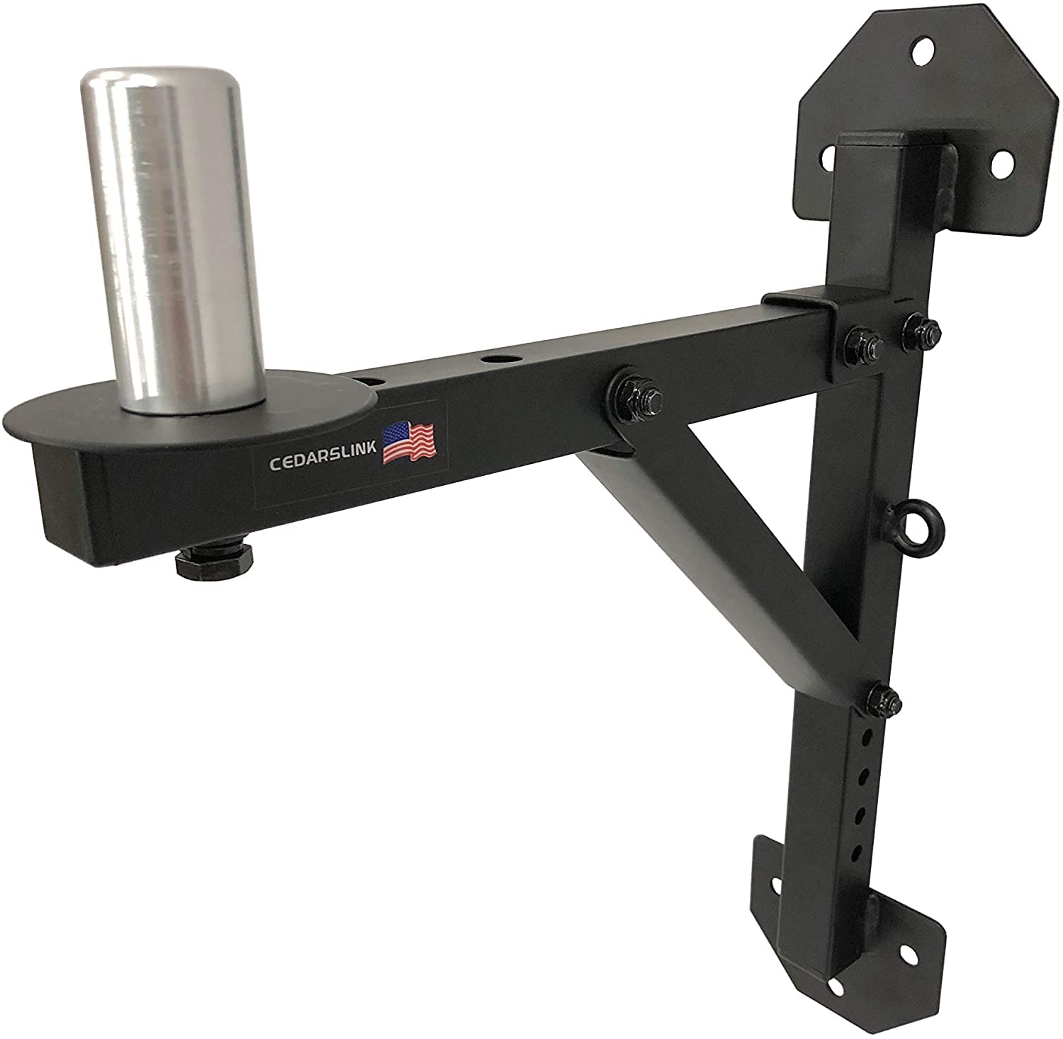 Cedarslink PA Speaker Wall Mount Brackets - 2 Pro-Audio Stands Post Holder DJ Stage Aluminum Peg Mount! Over 200 LB. Capacity!