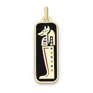 pome anubis pendant necklace in solid 14k gold, made in america (pendant only, yellow gold)