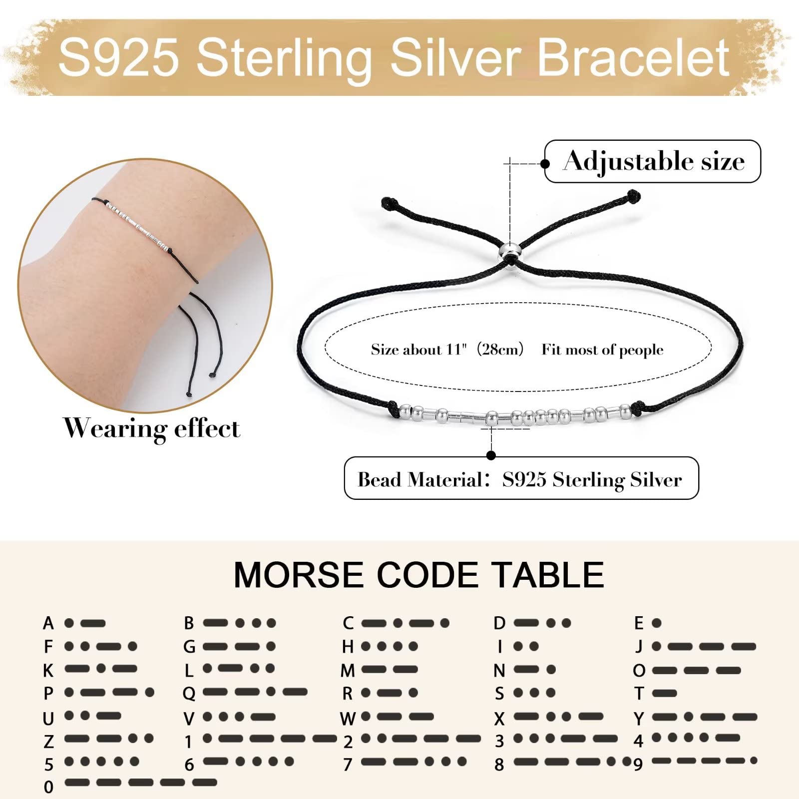 Ieftop Mom Daughter Bracelets Gift, S925 Sterling Silver Mother and Daughter Morse Code Bracelets for Birthday Mother's Day Mother Daughter Gifts Morse Code Bracelets Gifts for Mom from Daughter