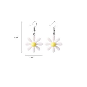 6 Pairs Flower Earrings Summer Earrings Daisy Earrings Kawaii Earrings Yellow Earrings Funky Earrings for Women