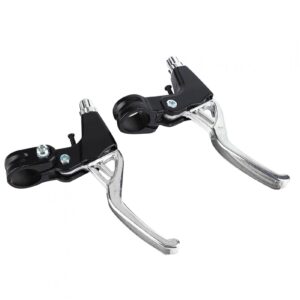 Pilipane Aluminium Alloy Mountain Bike Lever Bicycle Cycling Brake Level Handles 2.2cm Diameter for Mountain Bike,1 Pair Bike Brakes, Road Bike, Folding Bike, (Silver), 1 Pair Bike Brakes, Aluminium