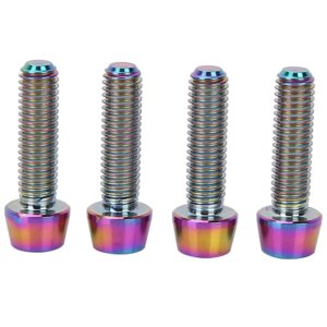 4pcs bicycle titanium alloy tapered bolts,m5*18mm bike brake screws bolts, mountain bike stem fixed screws, m5*18mm bike brake screws bolts, 4pcs bicycle titabike brake screws brake lever screws